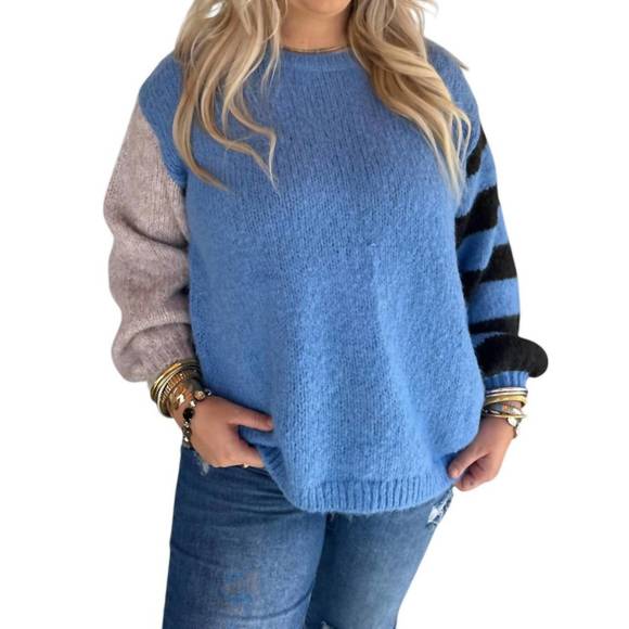 easel | Sweaters | New Easel Candice Sweater In Cadet Blue | Poshmark